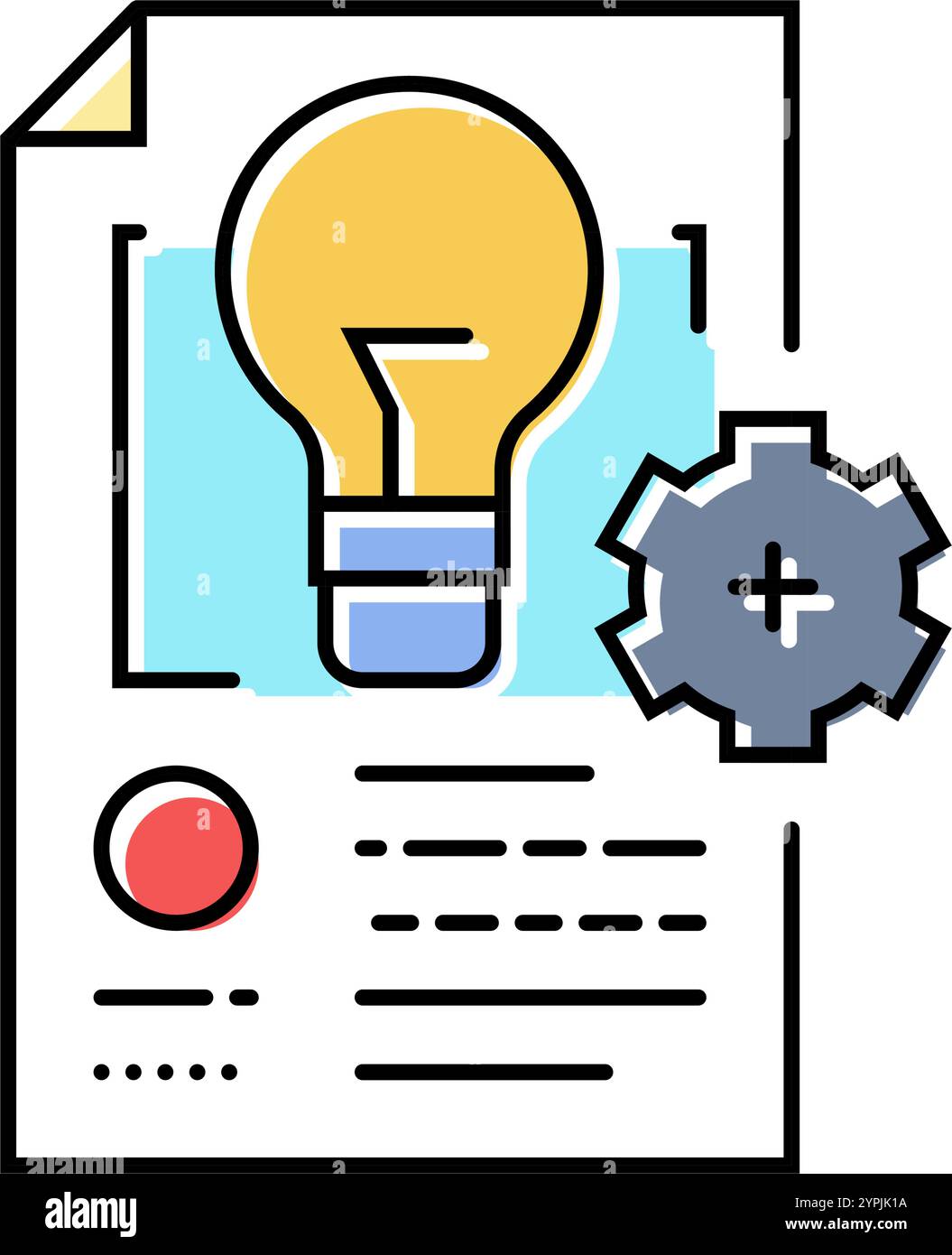 intellectual property management color icon vector illustration Stock ...