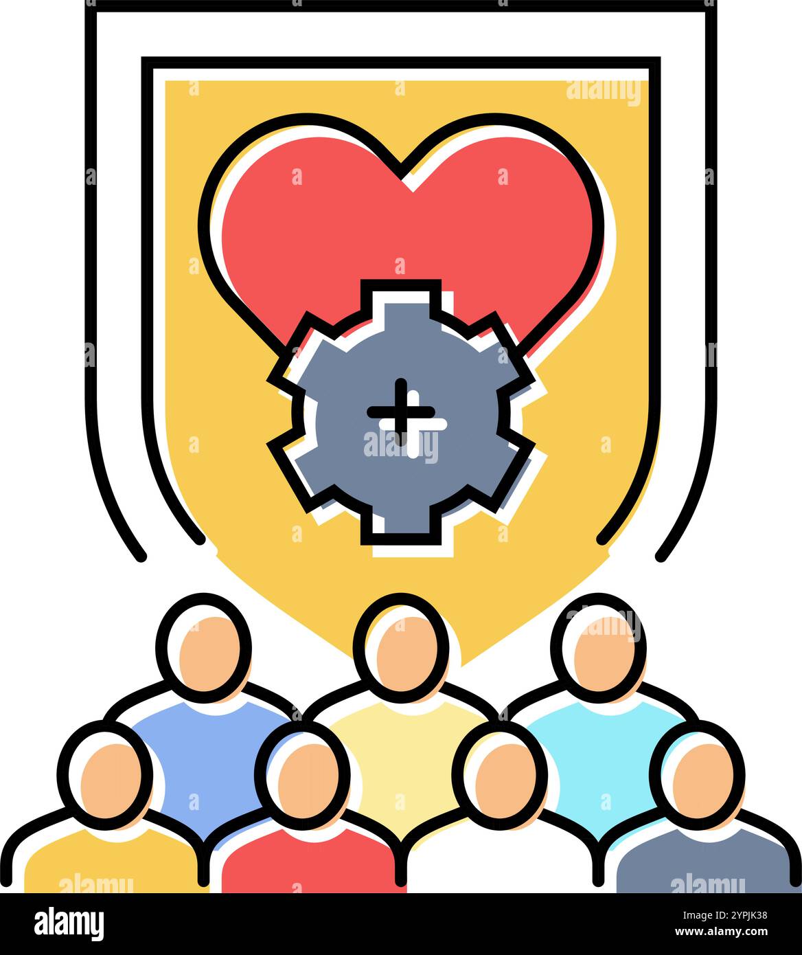 workforce planning business process color icon vector illustration ...