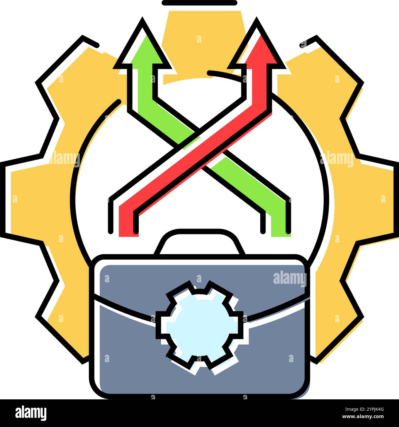change management business process color icon vector illustration Stock ...