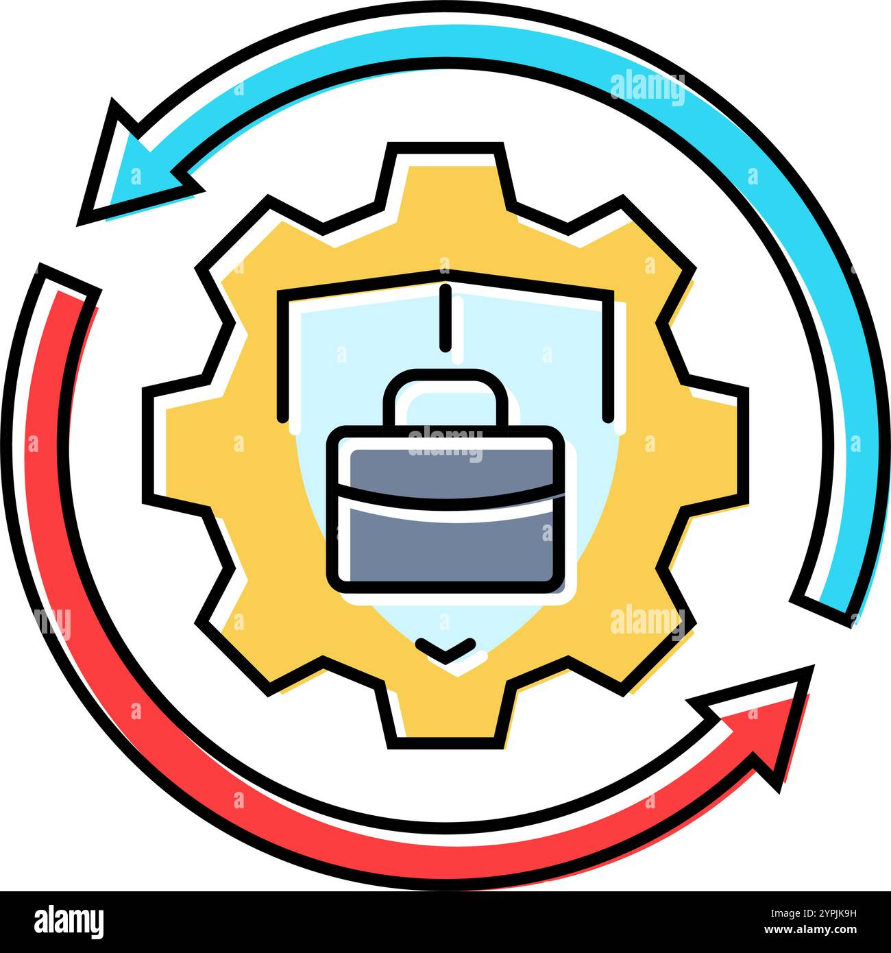 stakeholder relations business process color icon vector illustration ...