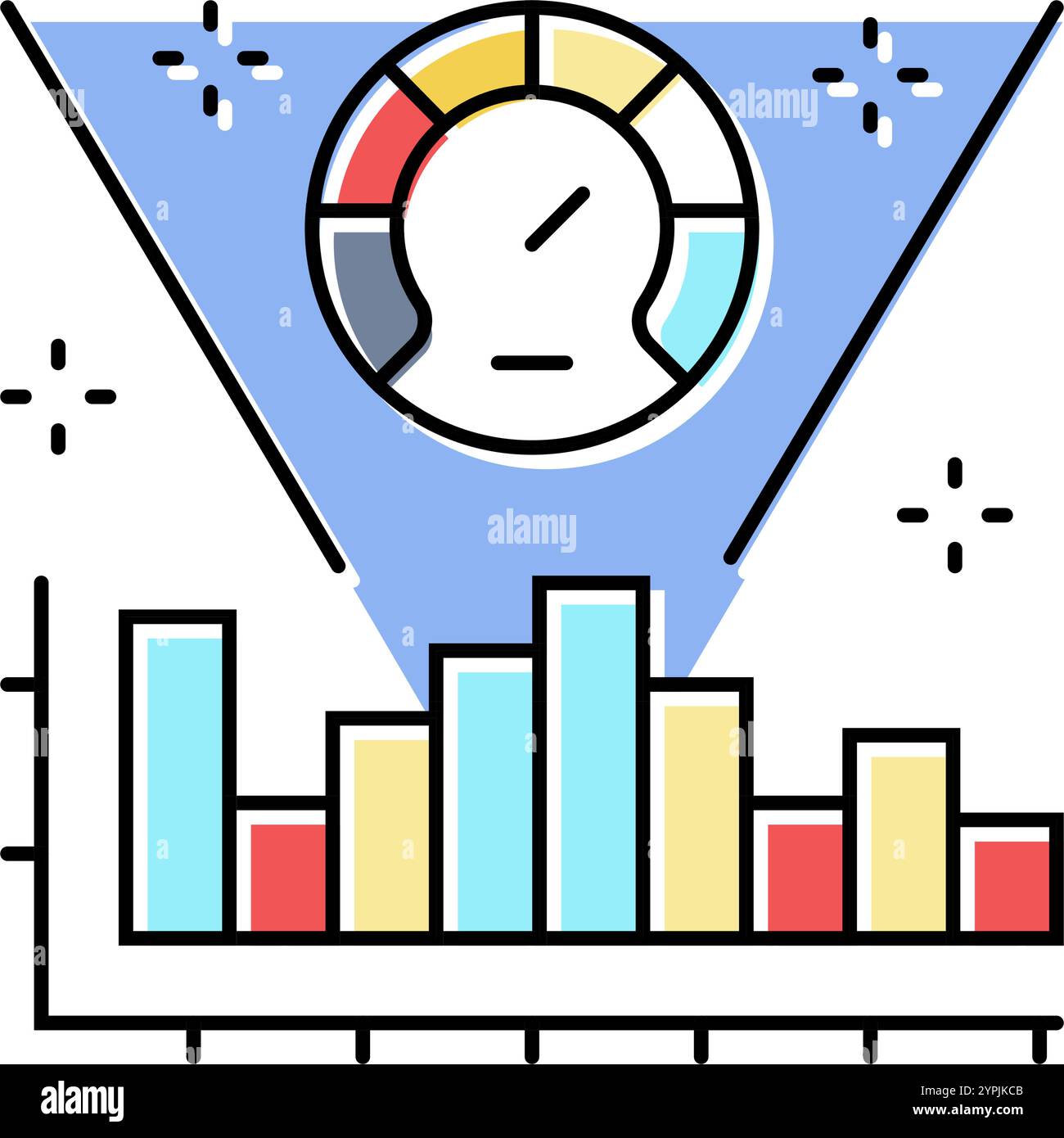 performance measurement business process color icon vector illustration ...