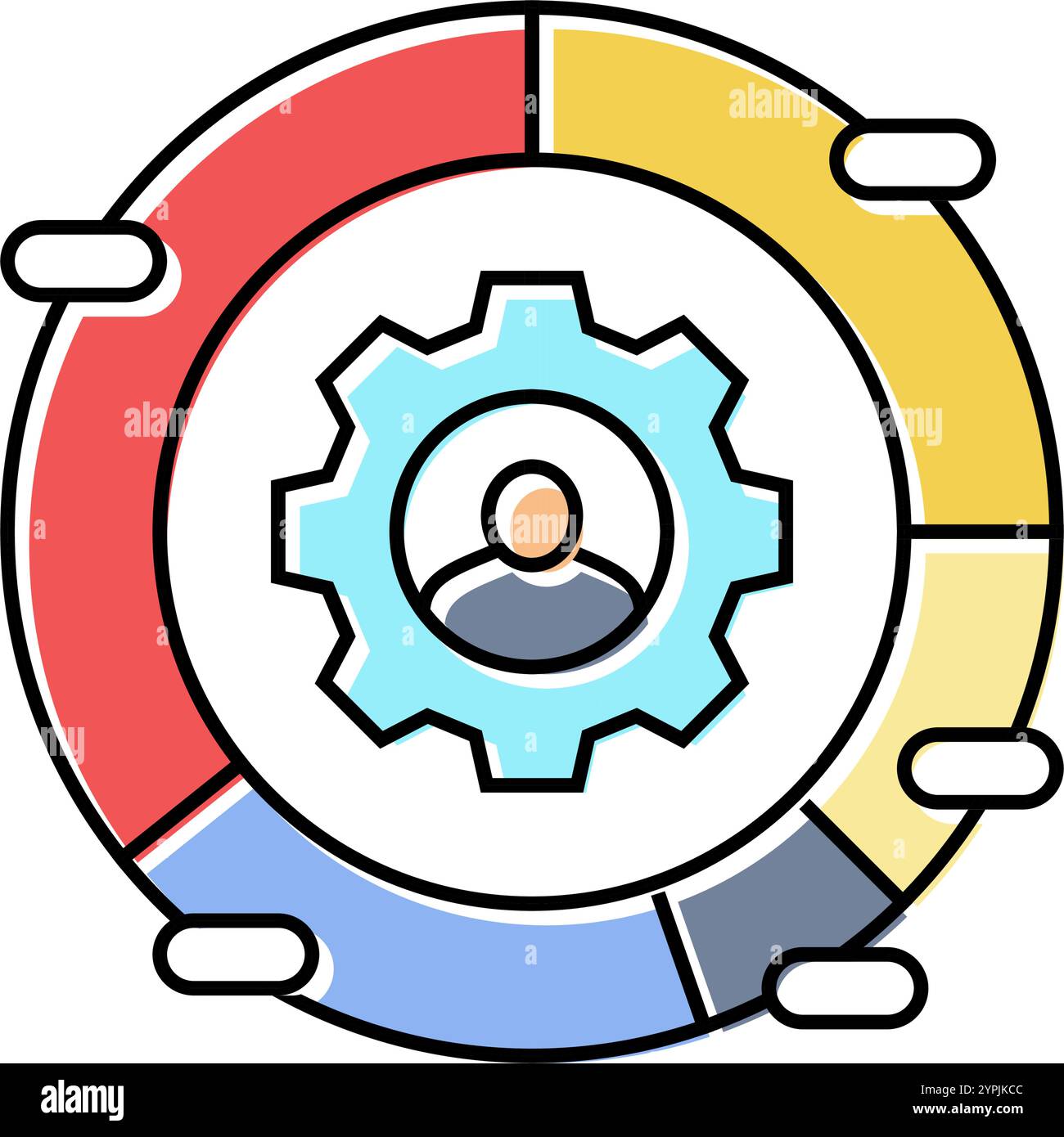 customer segmentation business process color icon vector illustration ... customer segmentation business process color icon vector illustration ...