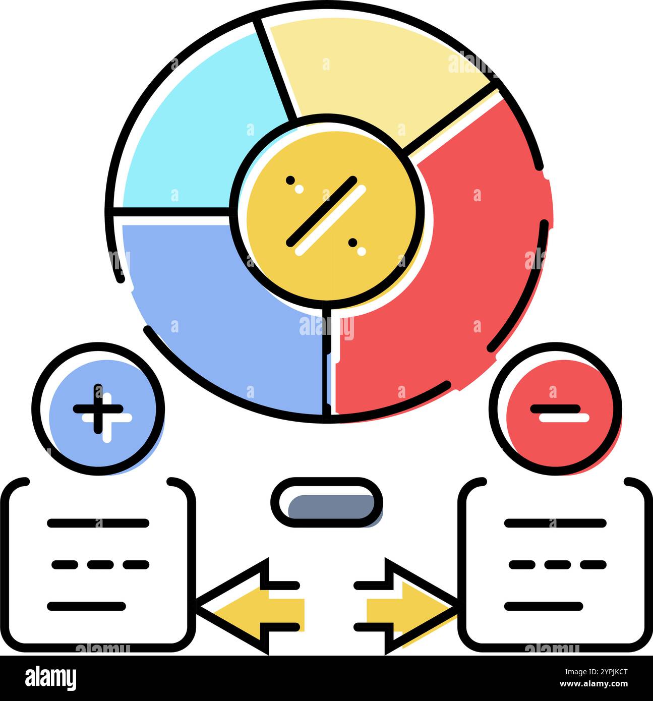 resource allocation business process color icon vector illustration ...