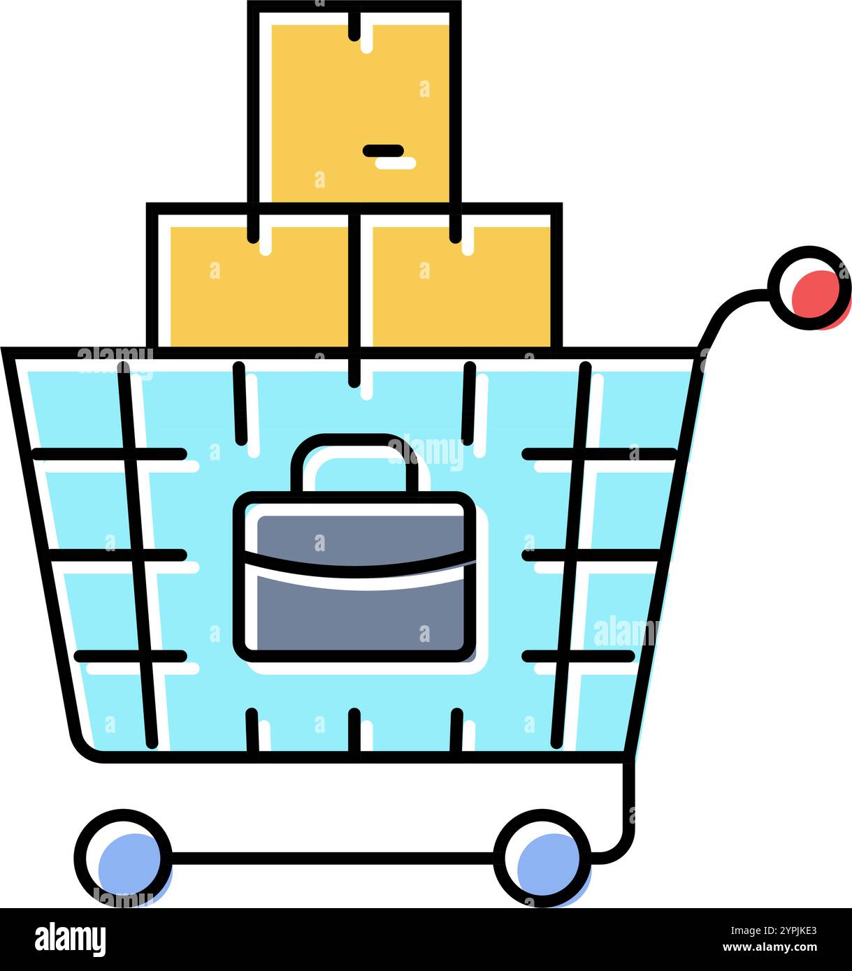procurement business process color icon vector illustration Stock ...