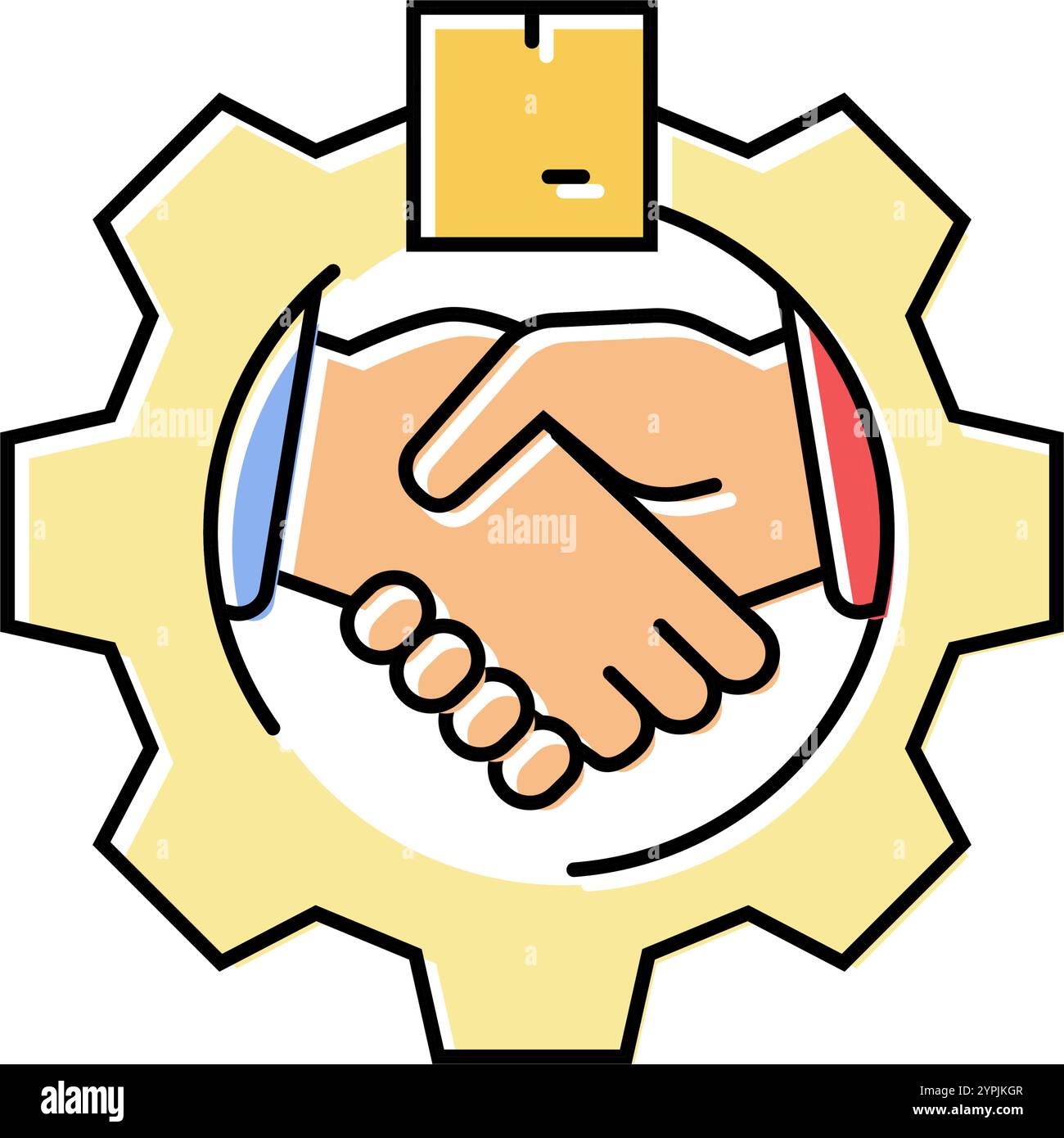 vendor management business process color icon vector illustration Stock ...