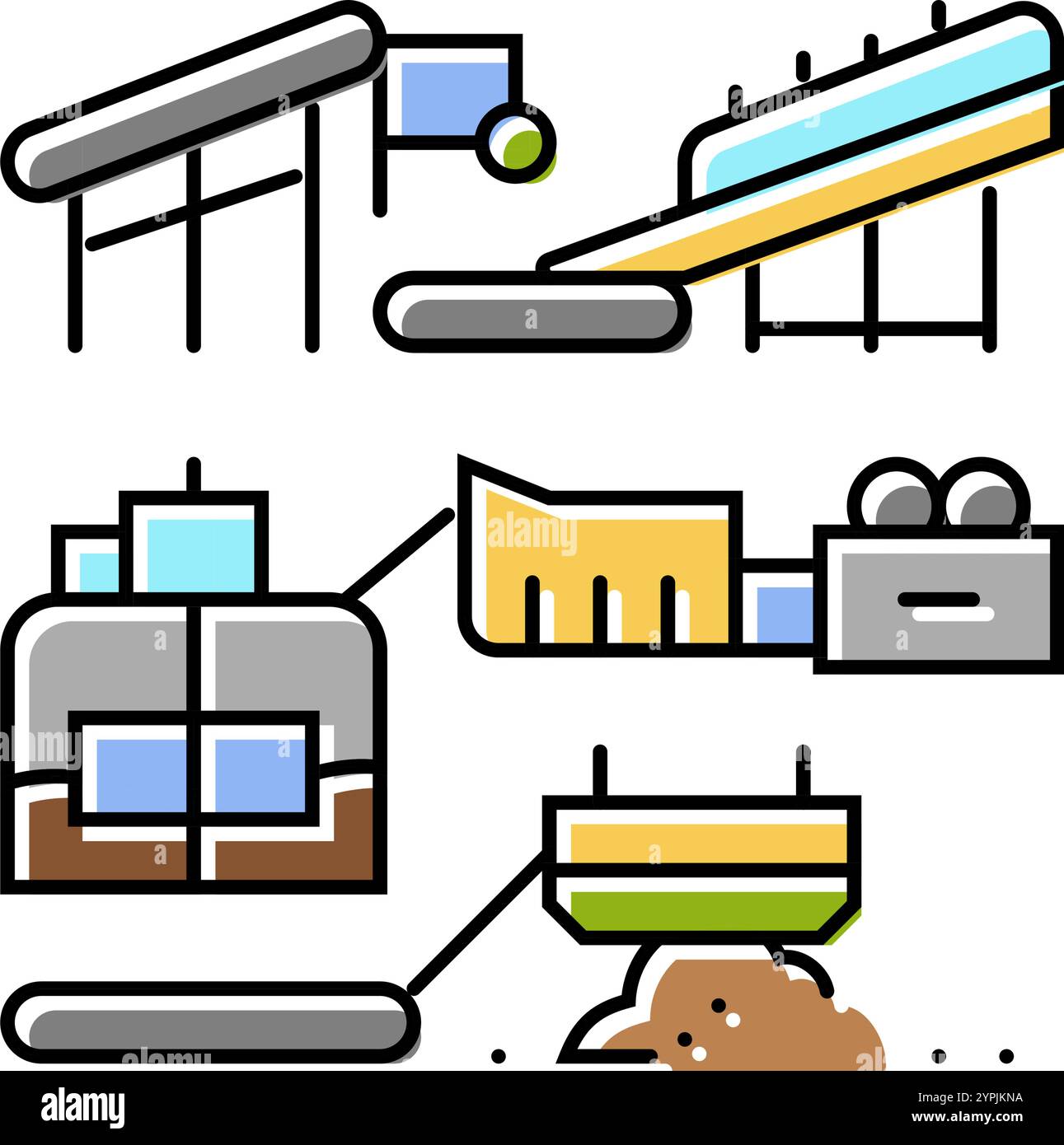 ore processing mining color icon vector illustration Stock Vector Image ...