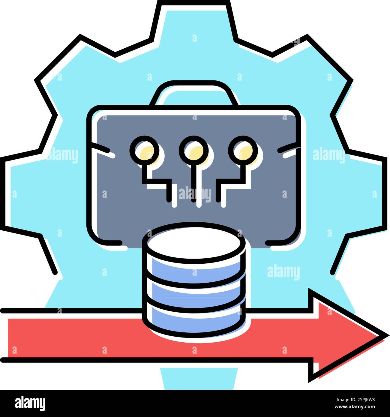 digitalization modern business color icon vector illustration Stock ...