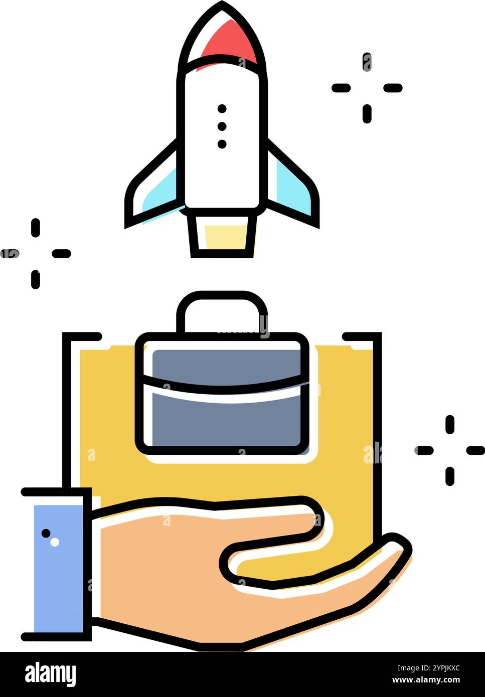 lean startup modern business color icon vector illustration Stock ...