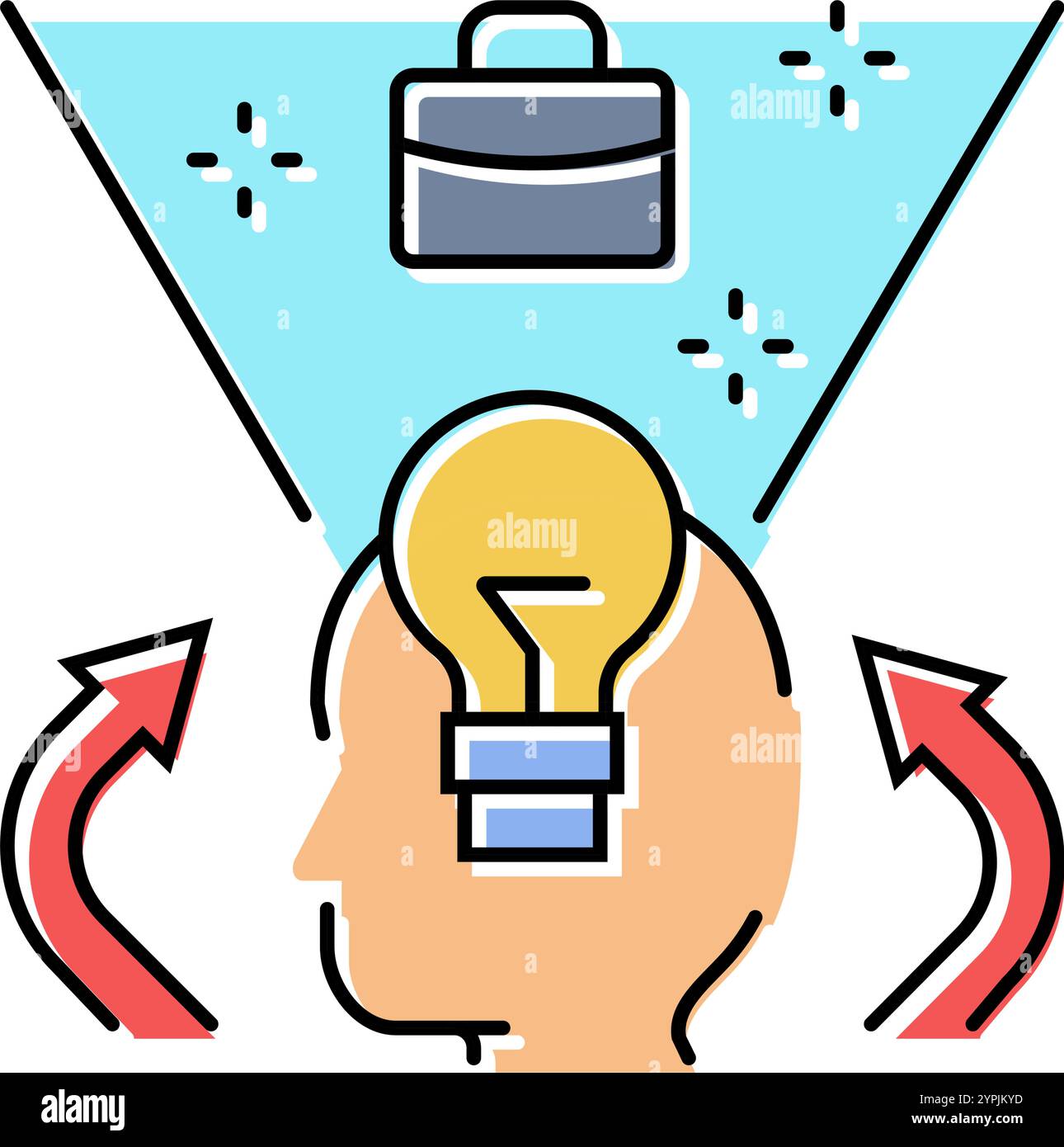 design thinking modern business color icon vector illustration Stock ...