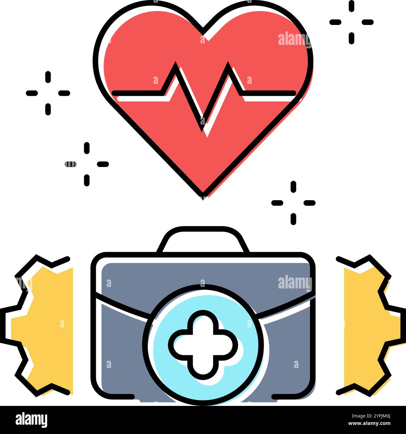 healthtech modern business color icon vector illustration Stock Vector ...