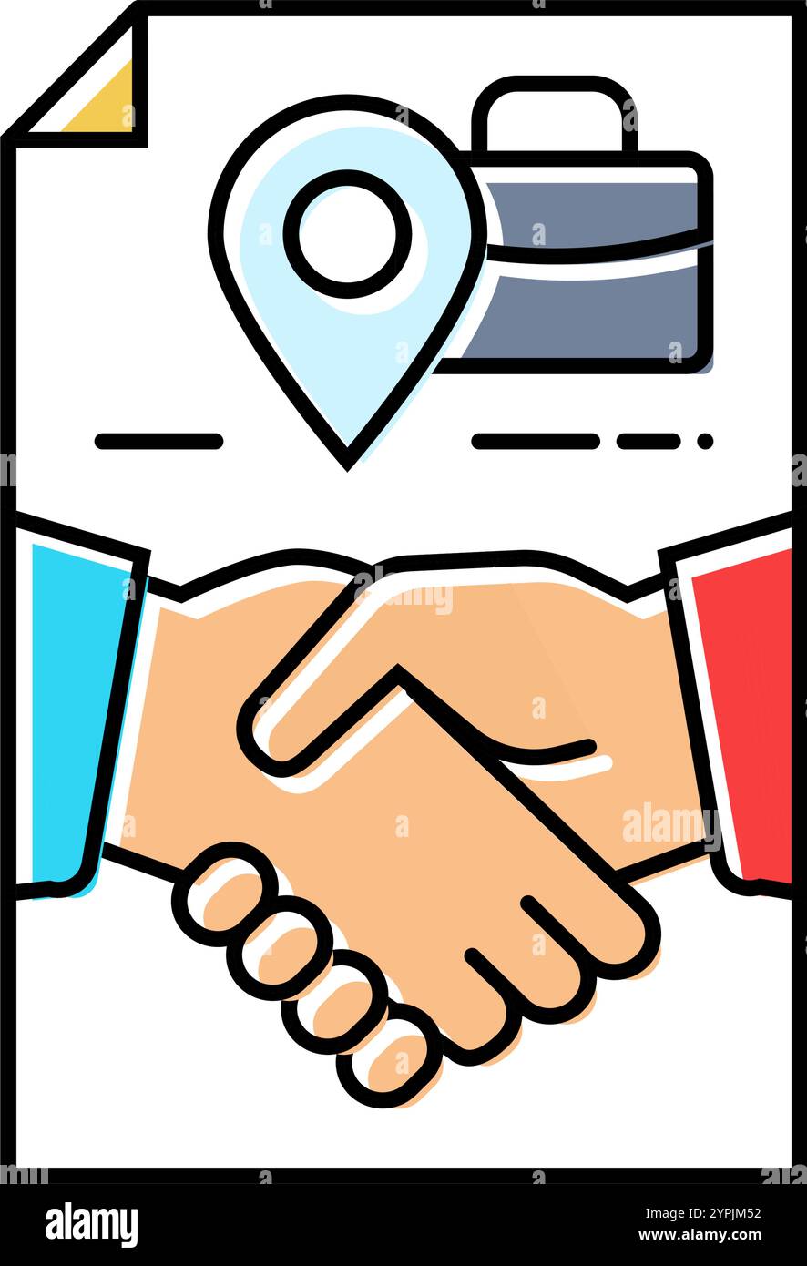 trade agreements modern business color icon vector illustration Stock ...