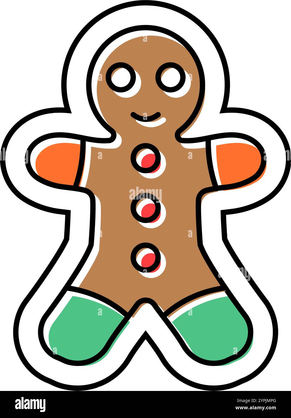 making gingerbread winter color icon vector illustration Stock Vector ...