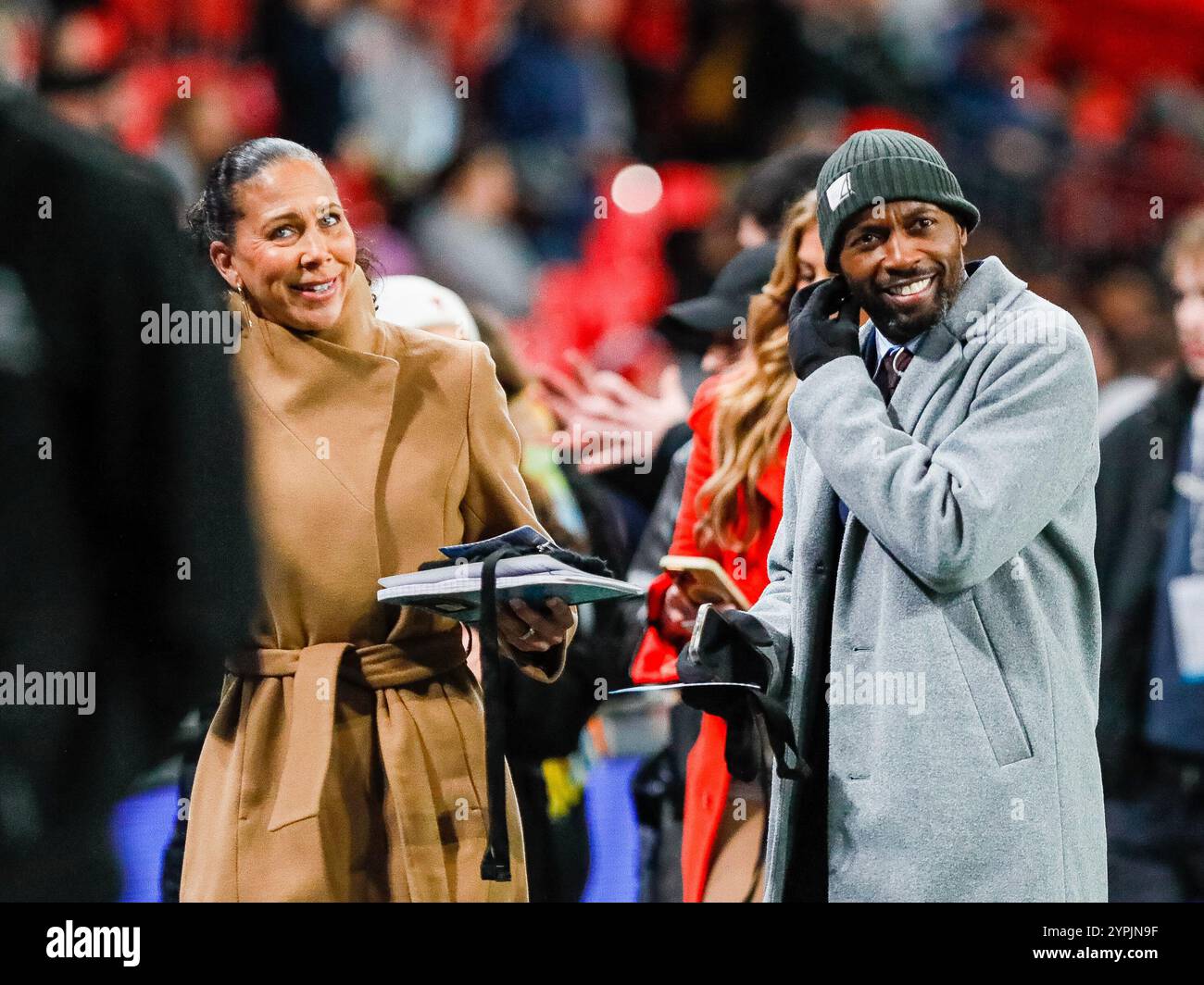 Wembley Stadium, UK. 30th Nov, 2024. TNT Presenters during the ...