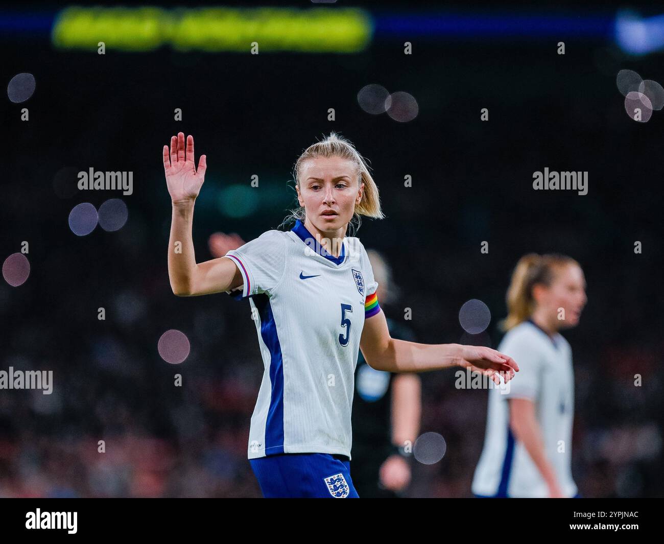 Wembley Stadium, England 30th November 2024: Leah Williamson (5 for ...