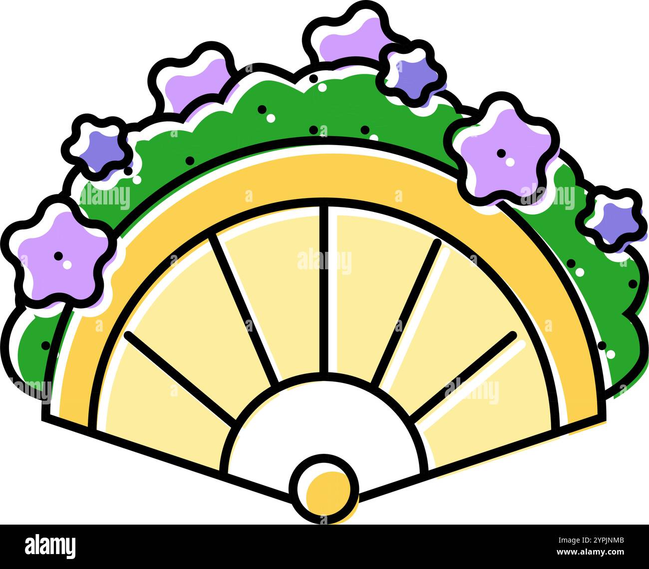fan bouquet flower color icon vector illustration Stock Vector Image ...