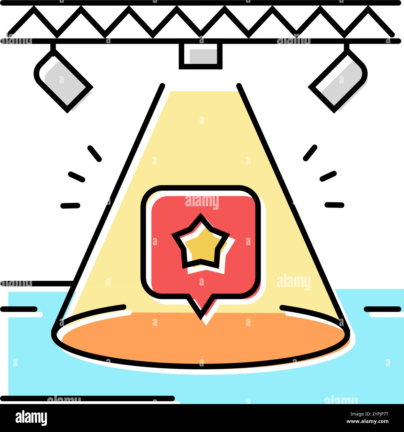 lighting design agency color icon vector illustration Stock Vector ...