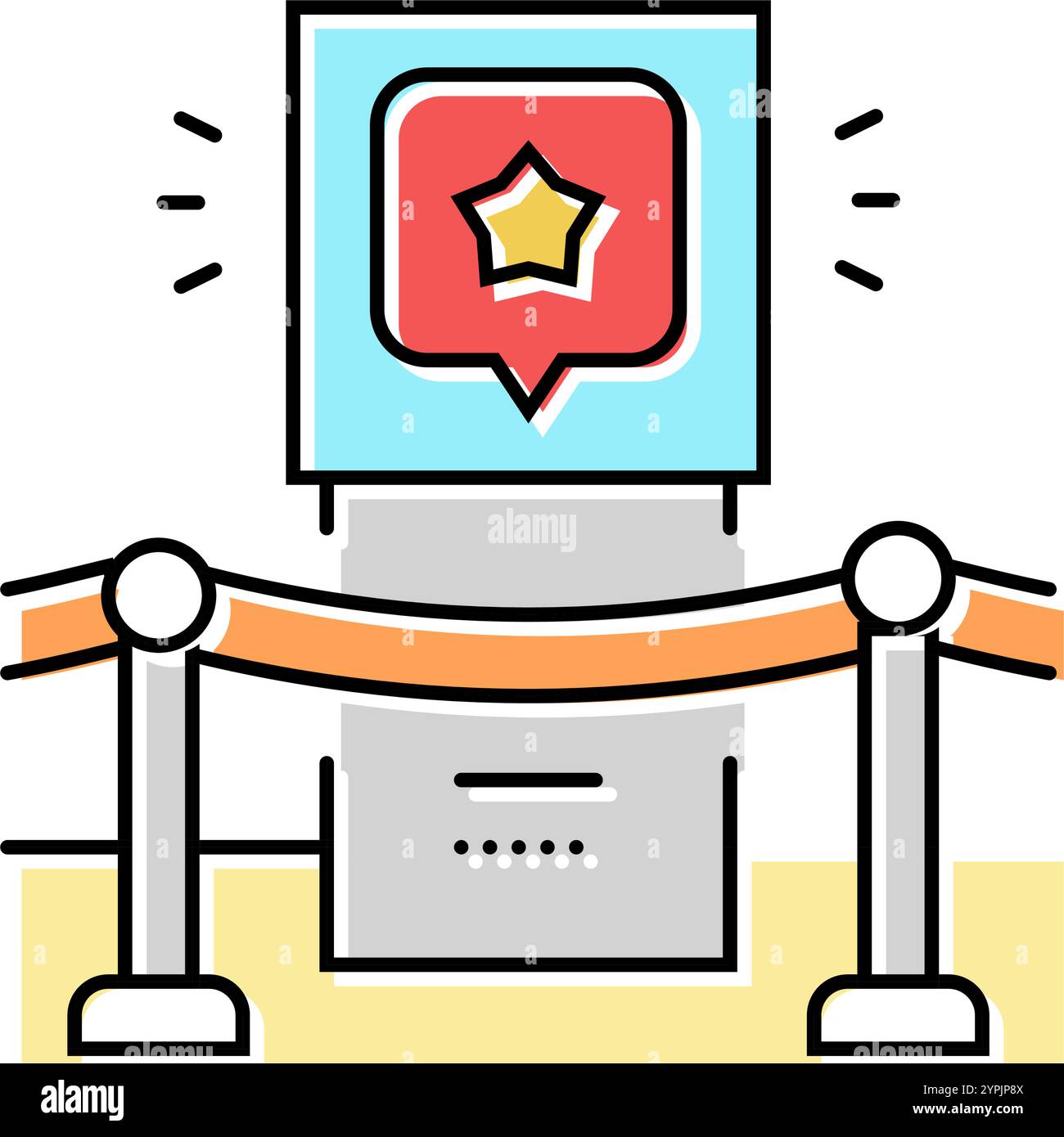 exhibition management color icon vector illustration Stock Vector Image ...