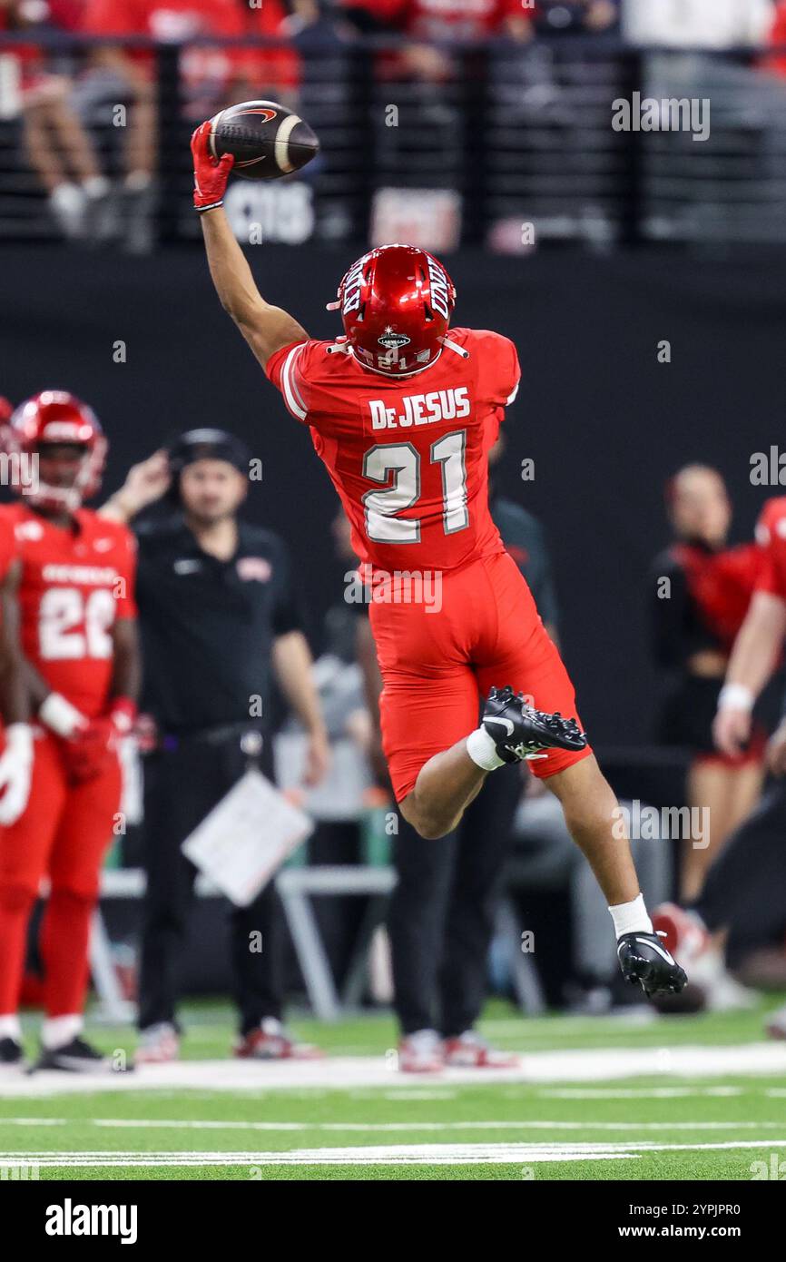 Las Vegas, NV, USA. 30th Nov, 2024. UNLV Rebels wide receiver Jacob De ...