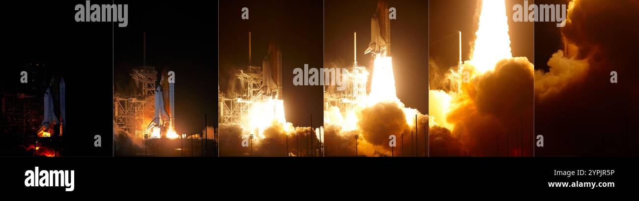 Launch sequence of Space Shuttle Endeavour on Space Transportation ...