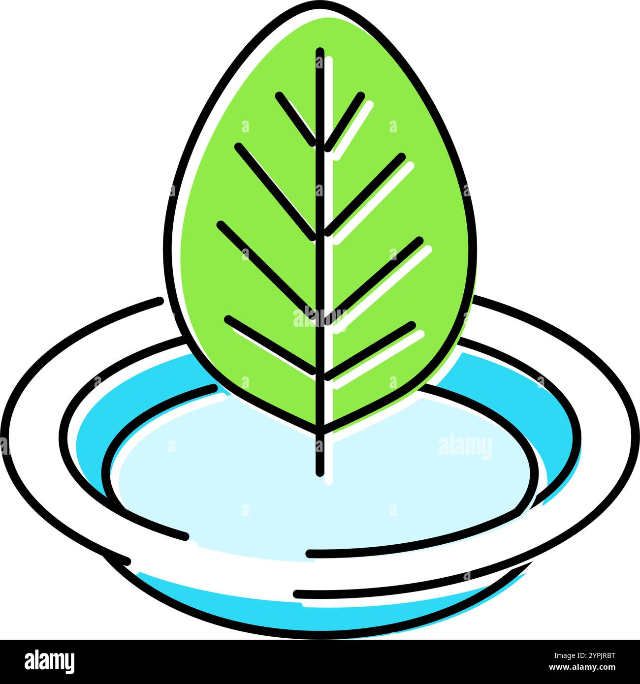 leaf vegan food color icon vector illustration Stock Vector Image & Art ...