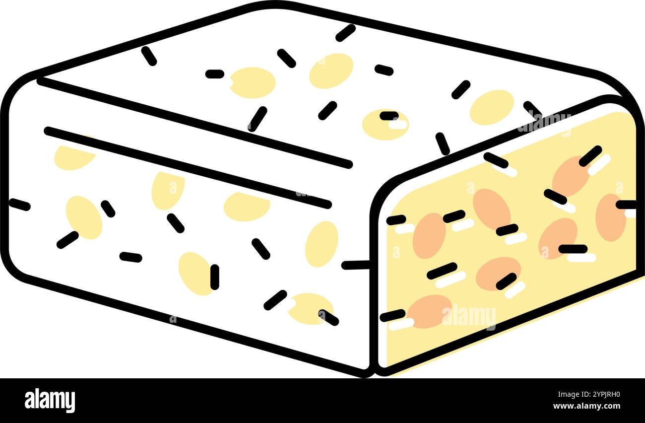 tempeh vegan food color icon vector illustration Stock Vector Image ...