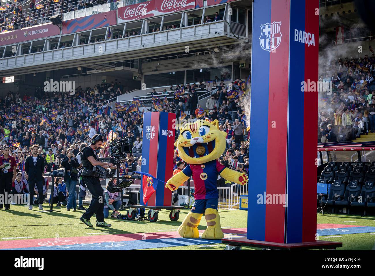 Barcelona, Spain. 30th Nov, 2024. FC Barcelona introduced a new mascot ...