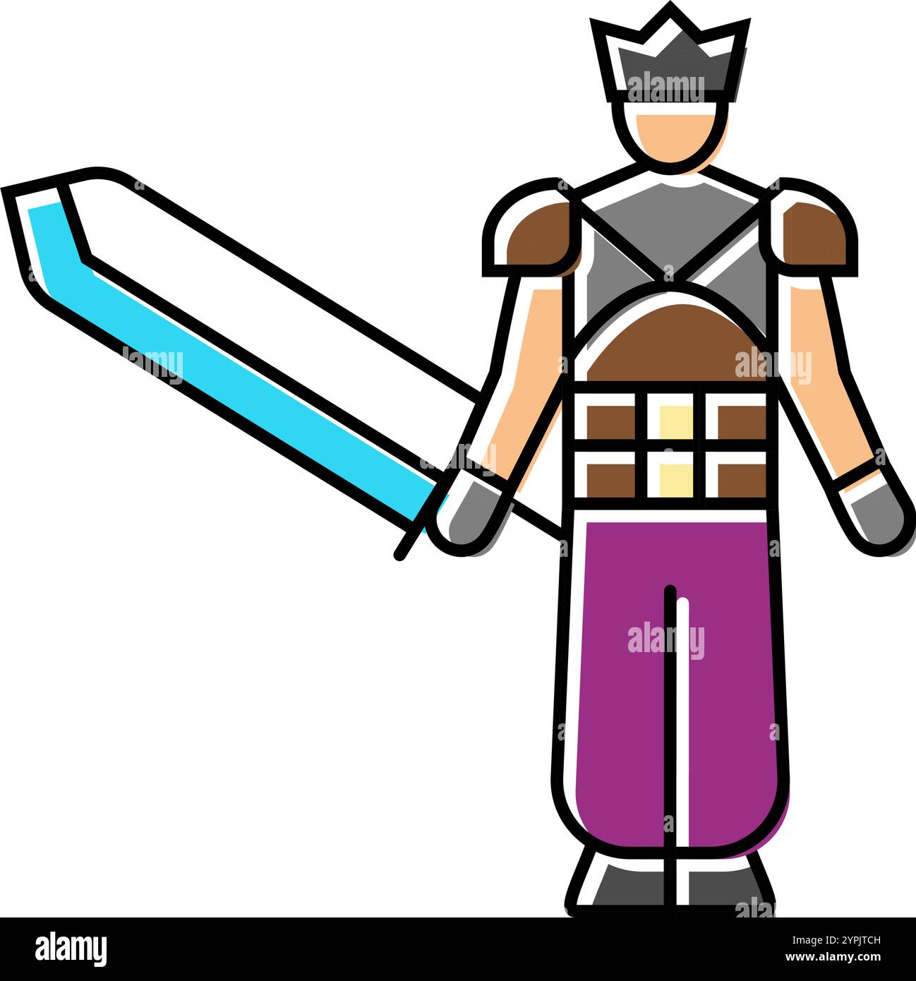 fantasy cosplay male color icon vector illustration Stock Vector Image ...
