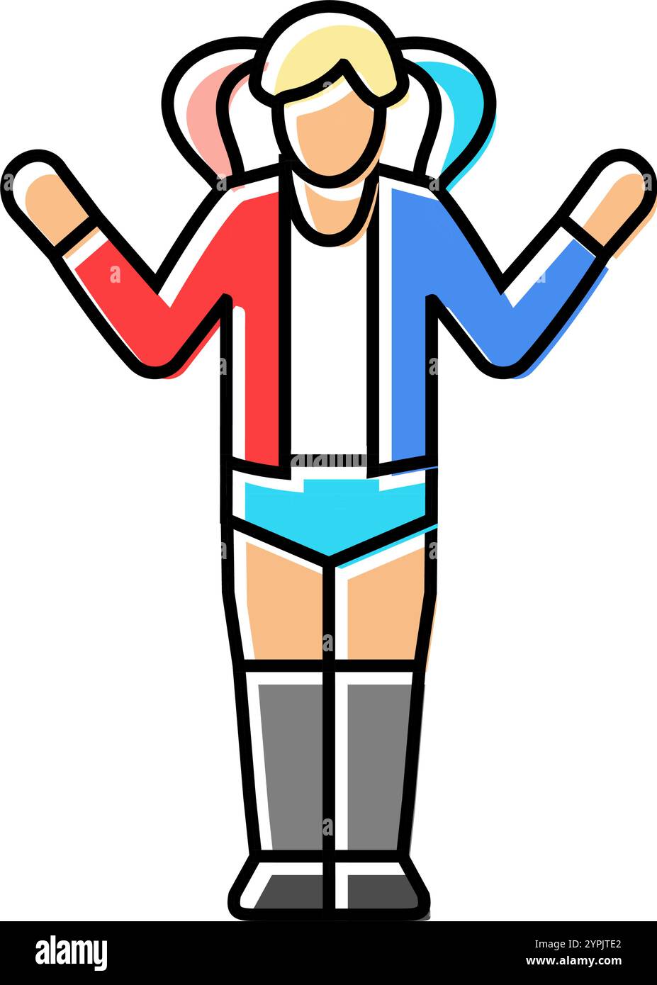 movie cosplay female color icon vector illustration Stock Vector Image ...