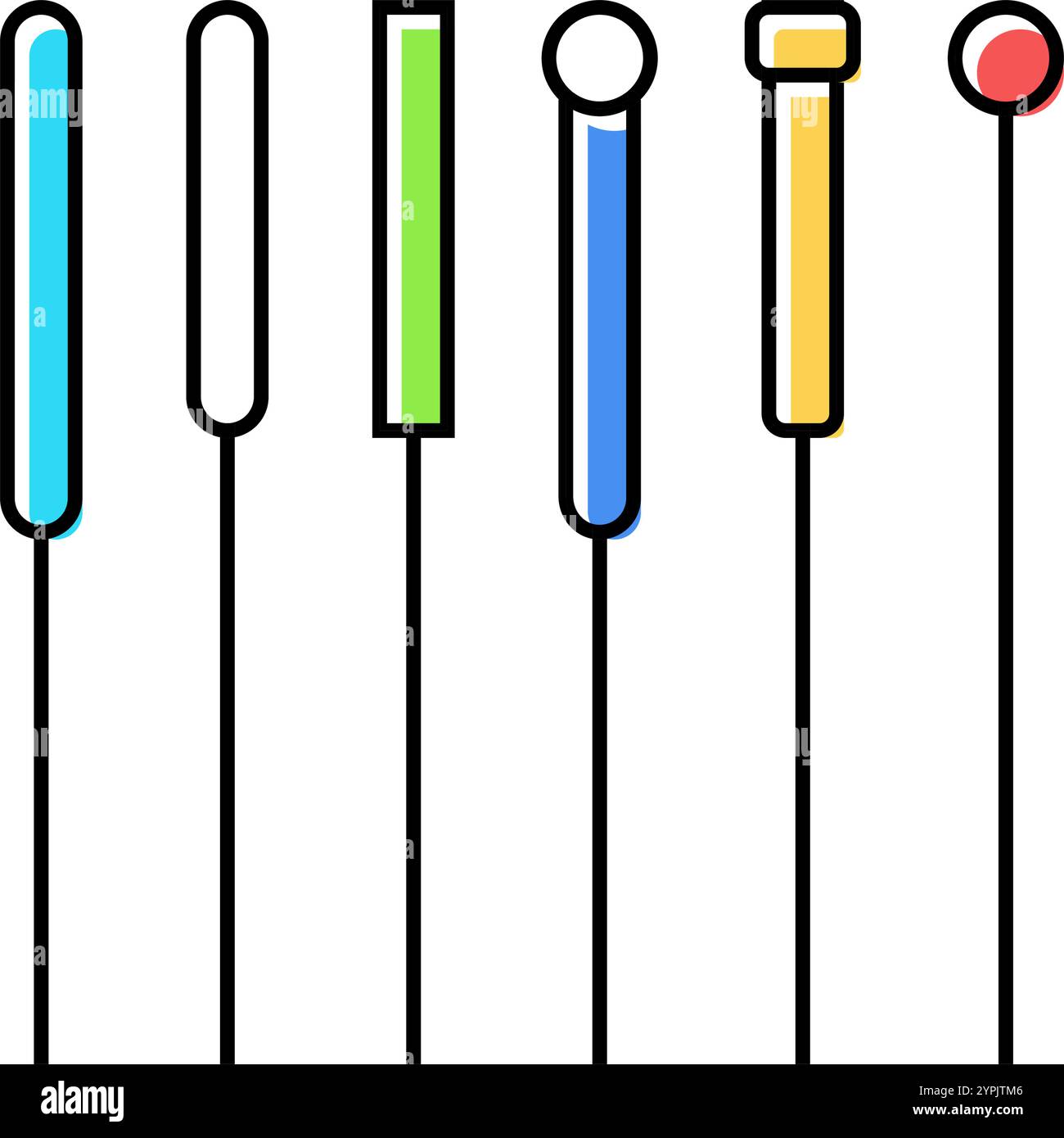 needles acupuncture color icon vector illustration Stock Vector Image ...