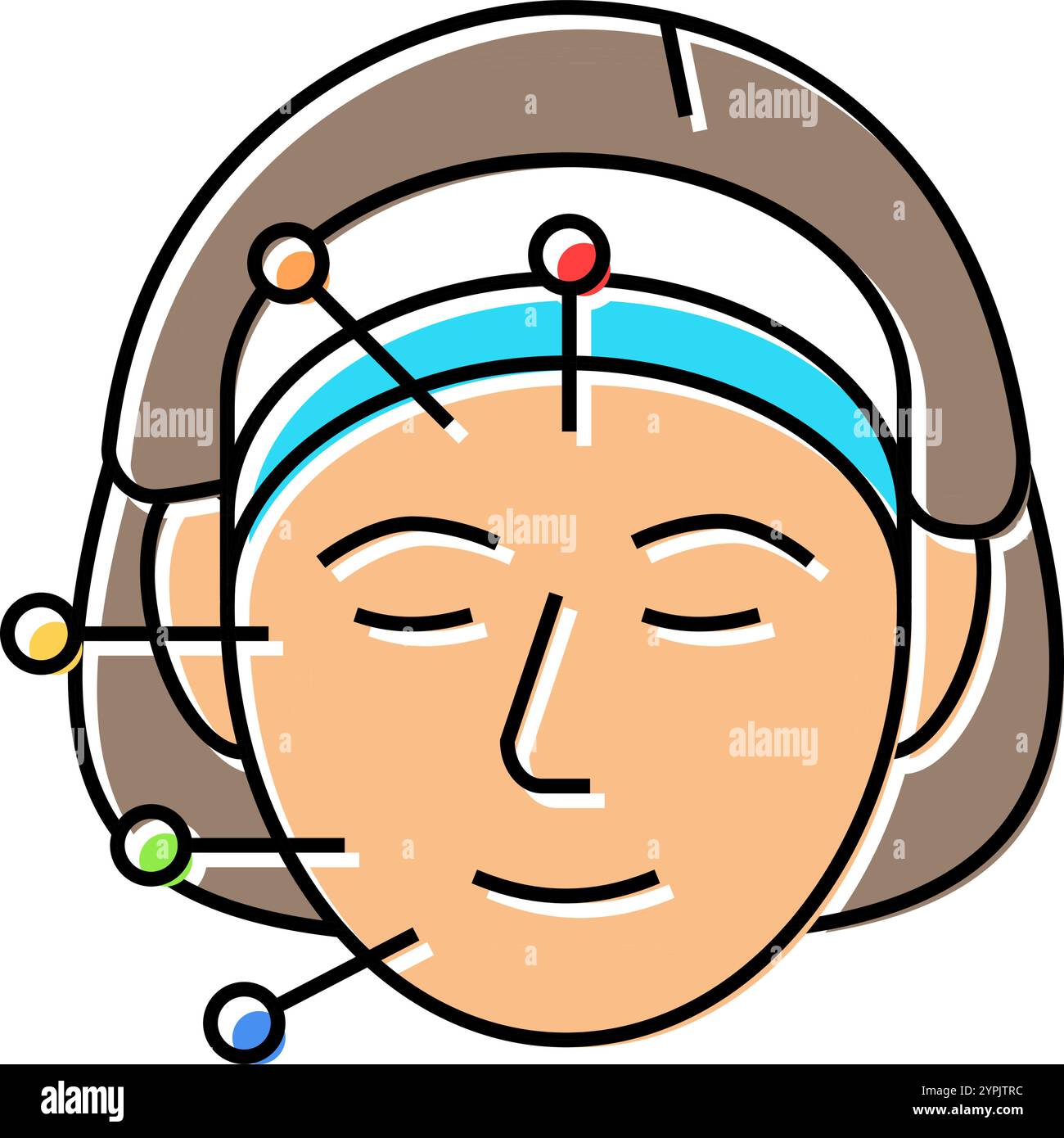 relaxation icon acupuncture color icon vector illustration Stock Vector ...
