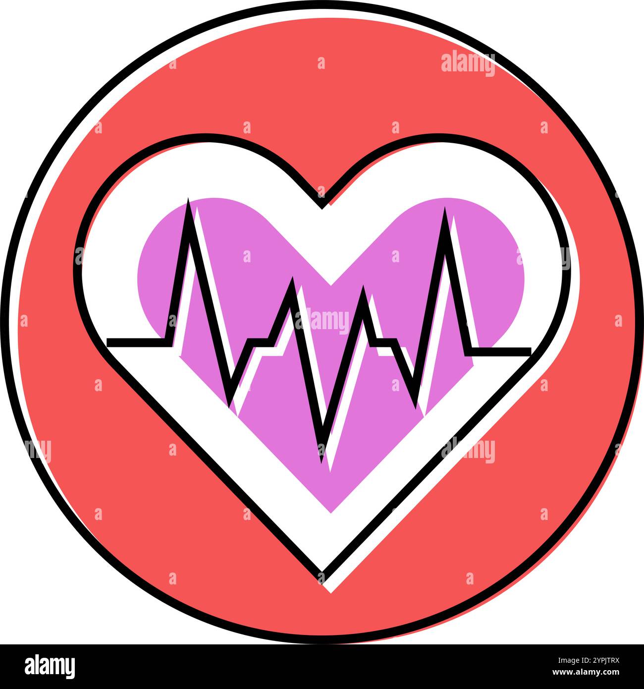 heartbeat line acupuncture color icon vector illustration Stock Vector ...