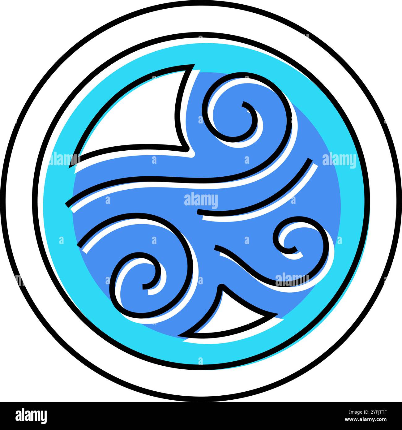 wind breeze acupuncture color icon vector illustration Stock Vector ...