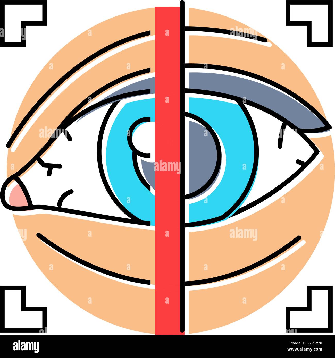 retina scan biometric color icon vector illustration Stock Vector Image ...