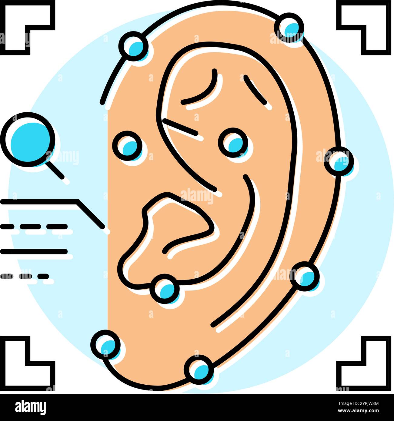 ear recognition color icon vector illustration Stock Vector Image & Art ...
