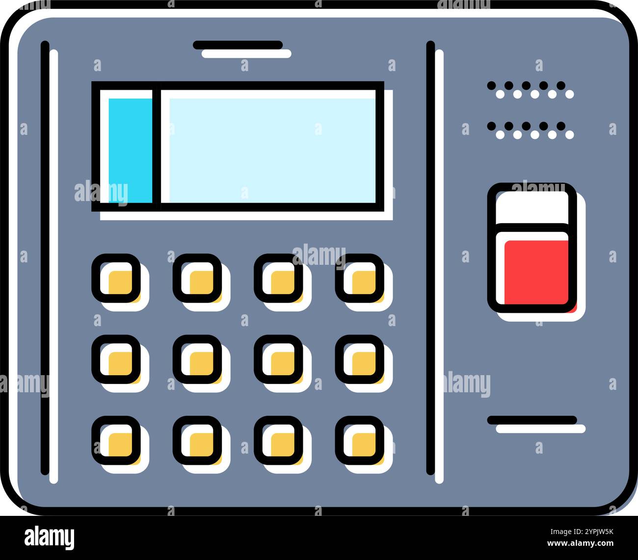 access control biometric color icon vector illustration Stock Vector ...