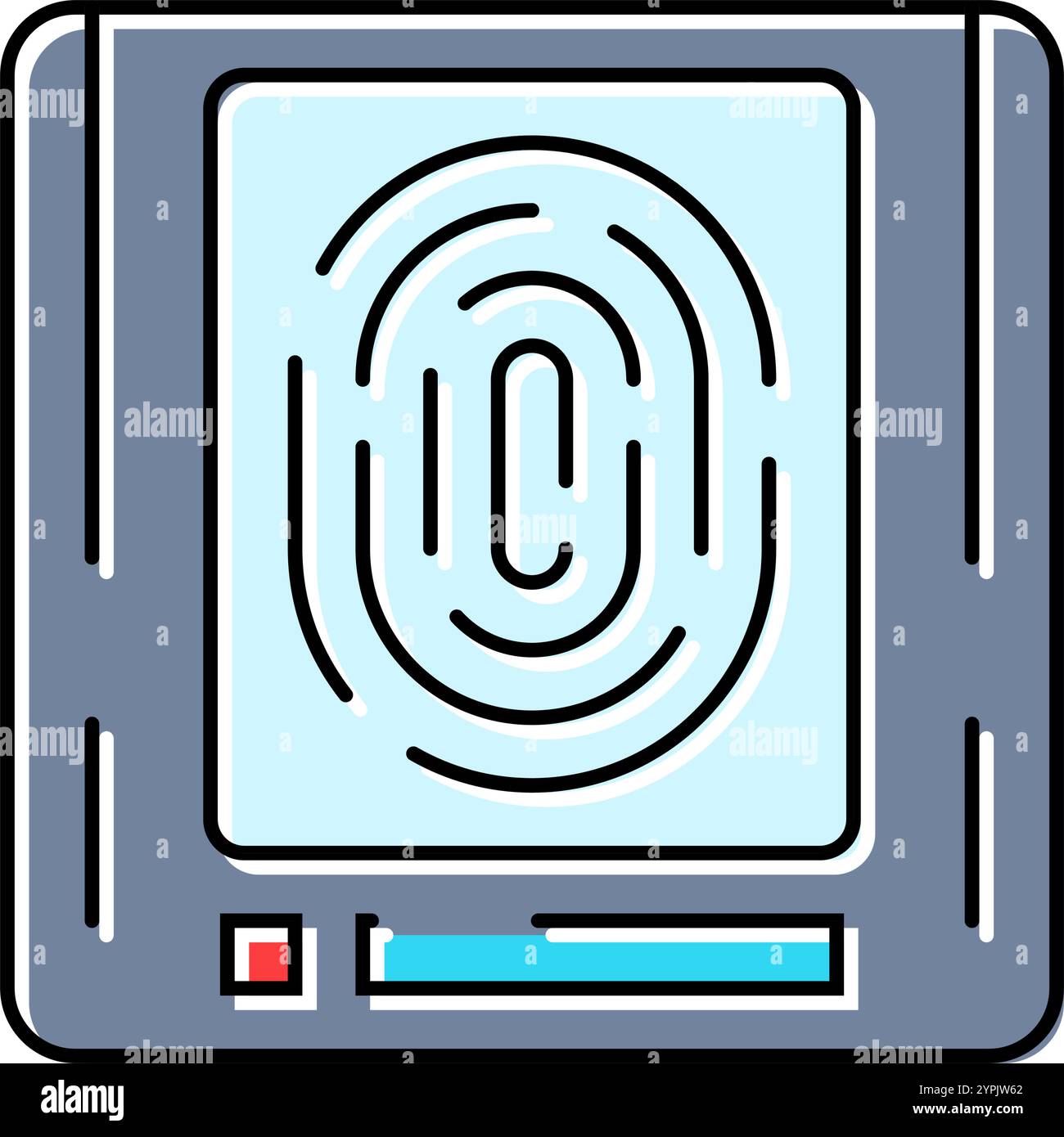 sensor biometric color icon vector illustration Stock Vector Image ...