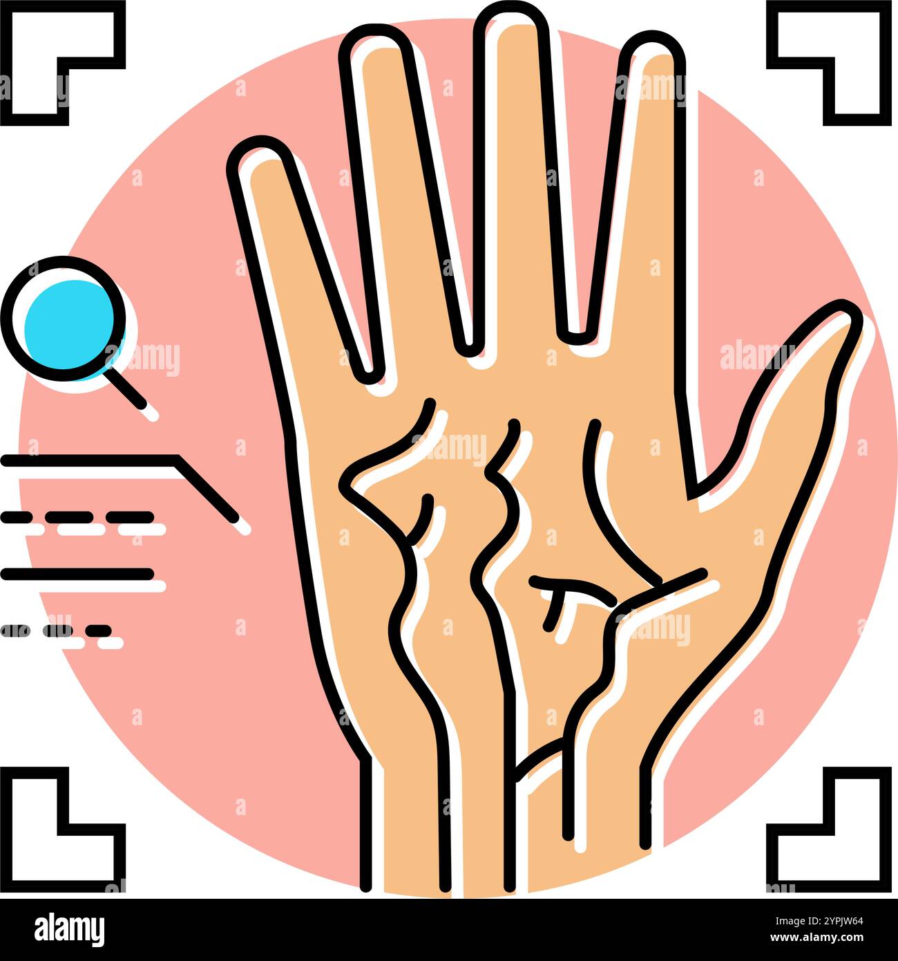 Palm id recognition icon Cut Out Stock Images & Pictures - Alamy