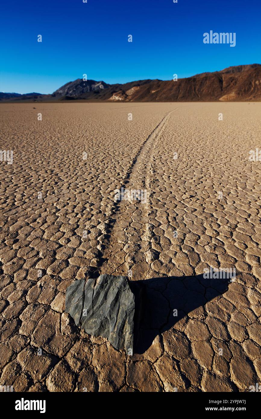 Moving rocks of Racetrack Playa, also known as the Sailing Rocks, the ...