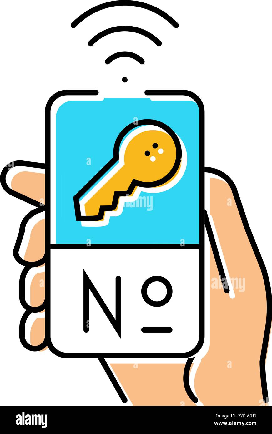 room key hospitality hotel color icon vector illustration Stock Vector ...