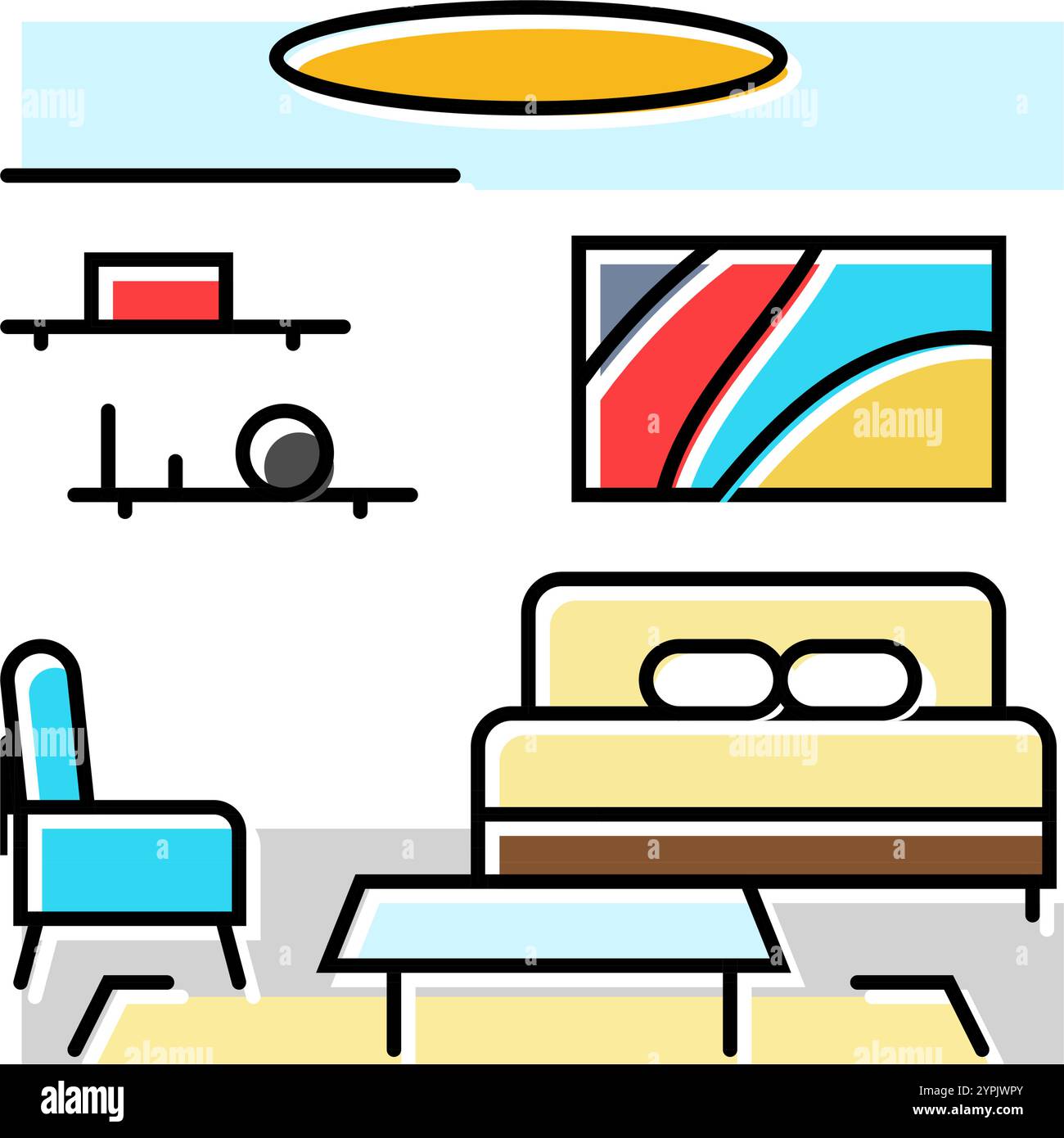 suite hospitality hotel color icon vector illustration Stock Vector ...