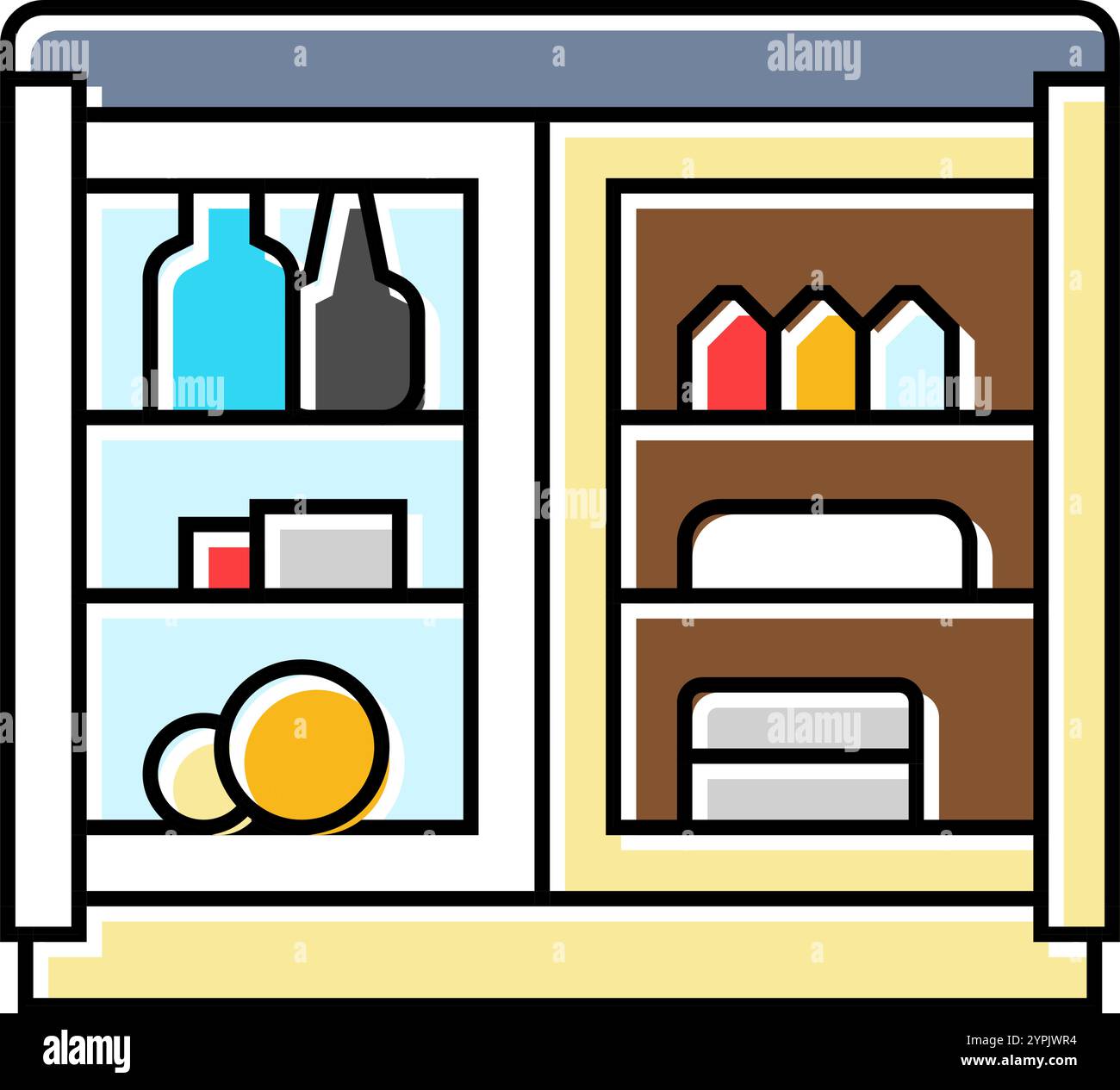 mini bar hospitality hotel color icon vector illustration Stock Vector ...