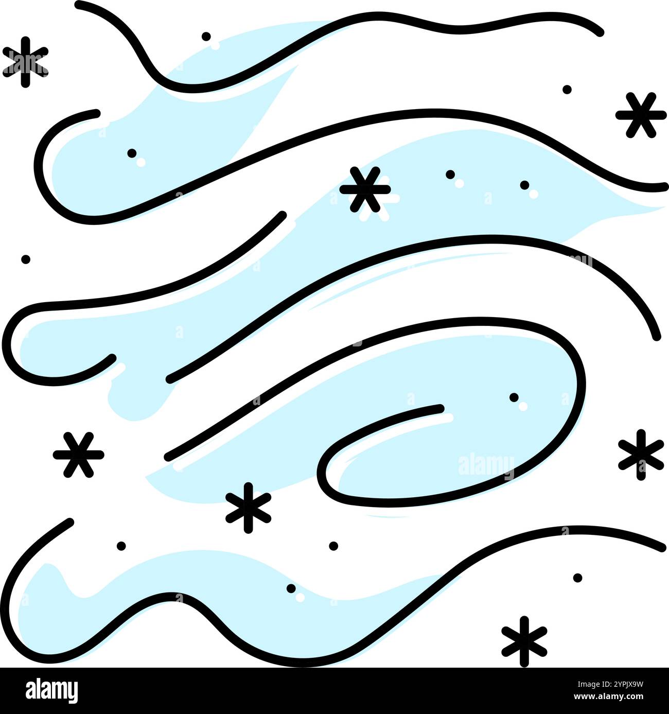blizzard weather natural phenomena color icon vector illustration Stock ...