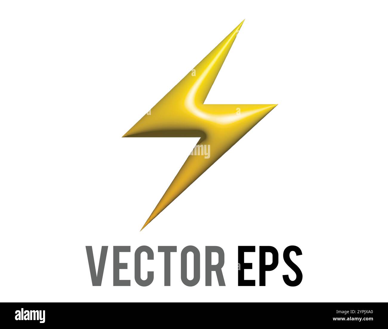 The isolated vector cartoon-styled high voltage, lightning, electricity ...