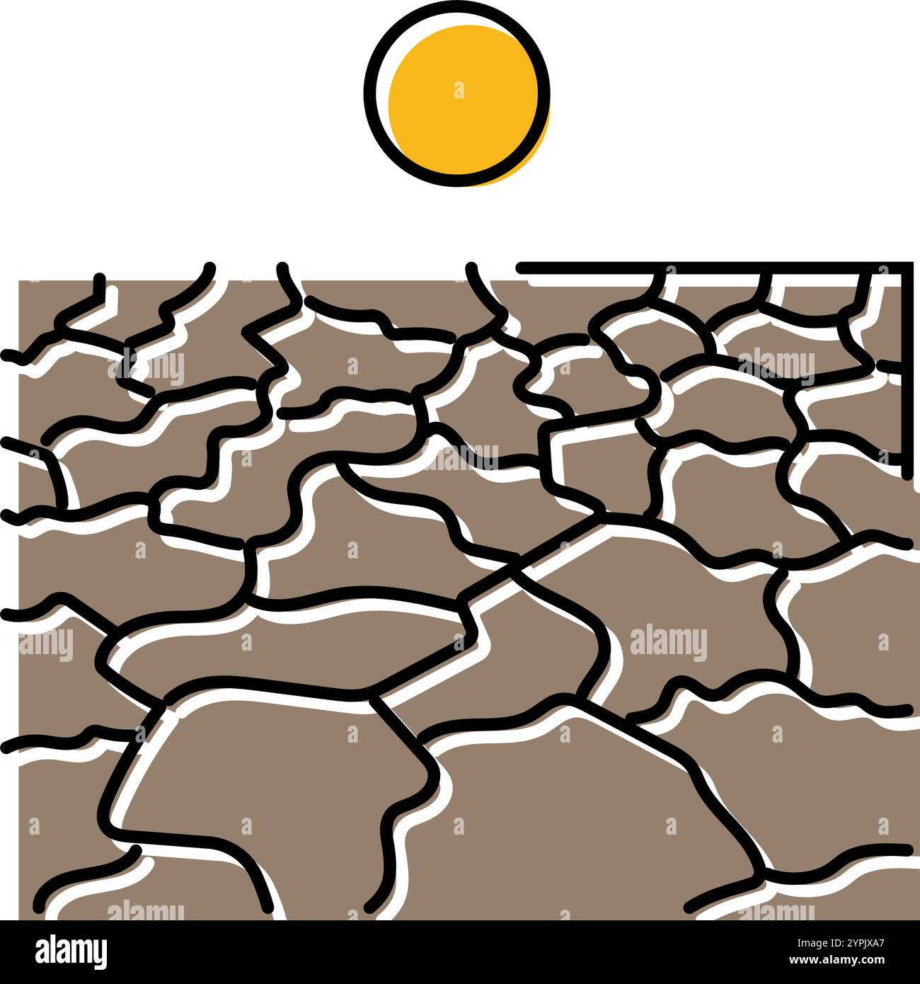 drought weather natural phenomena color icon vector illustration Stock ...