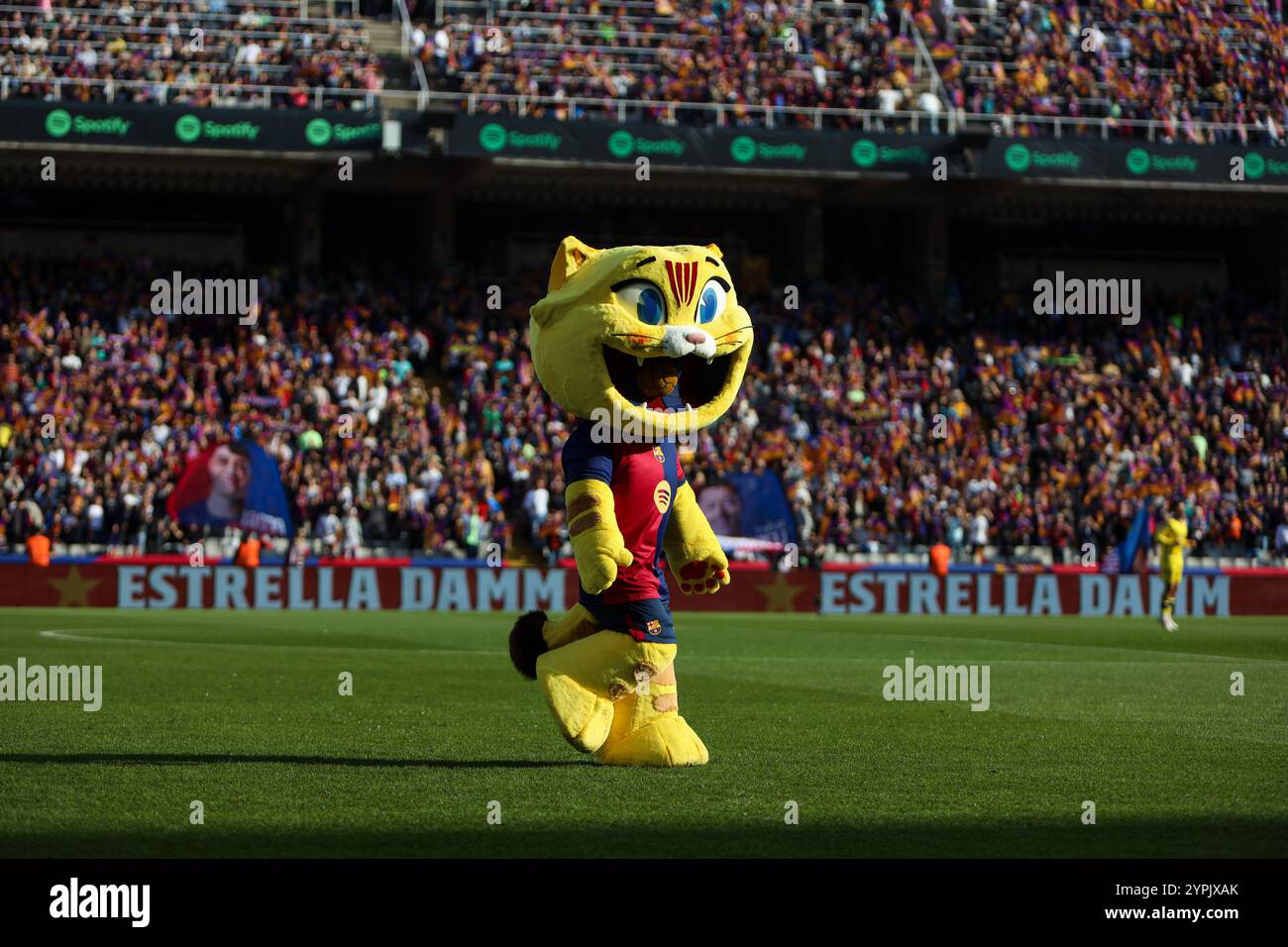 Barcelona, Spain. 30th Nov, 2024. New FC Barcelona mascot named Cat ...