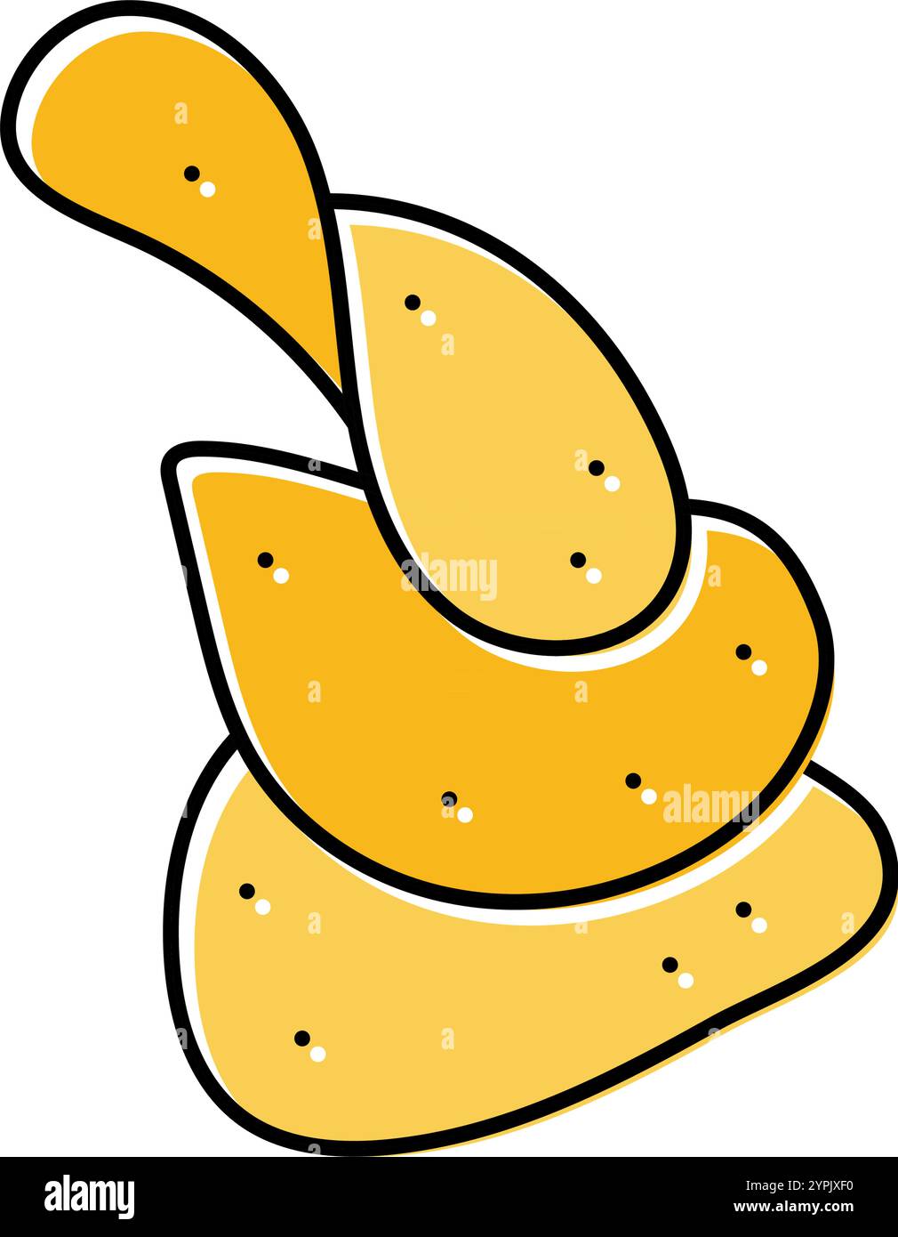 potato chips snack food color icon vector illustration Stock Vector ...
