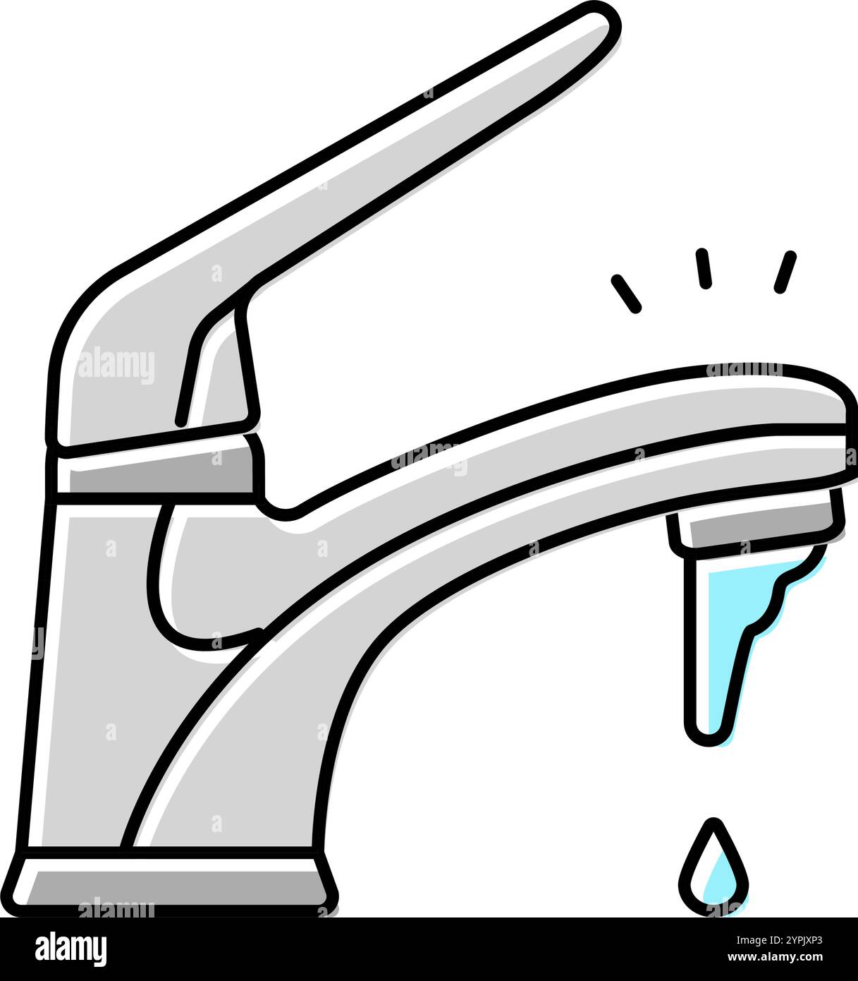 dripping faucet water saving color icon vector illustration Stock ...