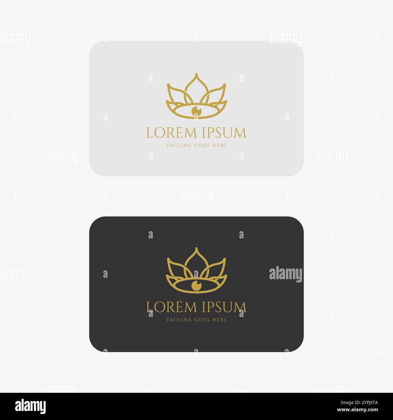 Elegant Golden Queen Princess Flower Leaf Eye Vision Logo Design Vector ...