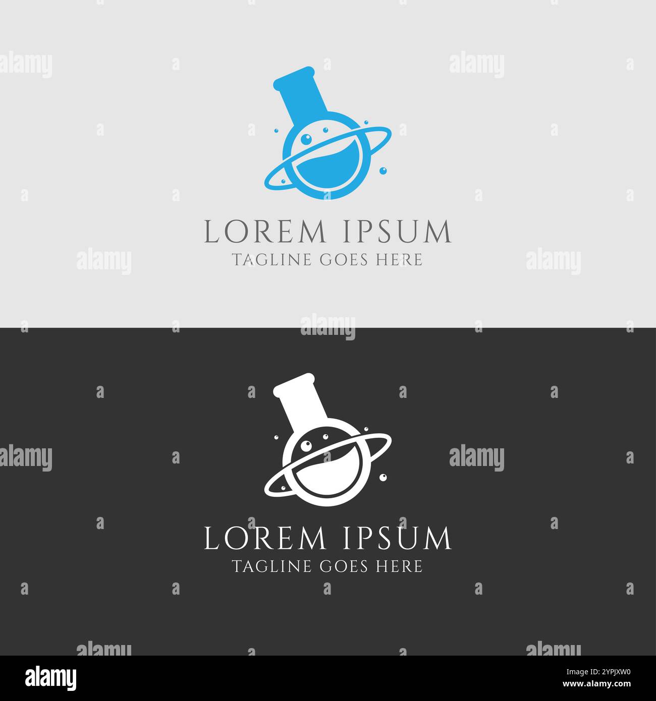 Planet Galaxy Space Lab Glass for Science Research Logo Design Vector ...