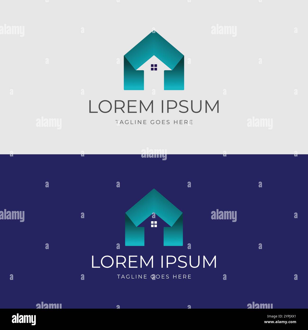 Simple Minimalist 3D Ribbon House Roof for Real Estate Property Logo ...